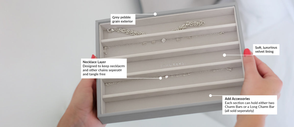 Classic Necklace Layer - Pebble Grey – Stackers Singapore