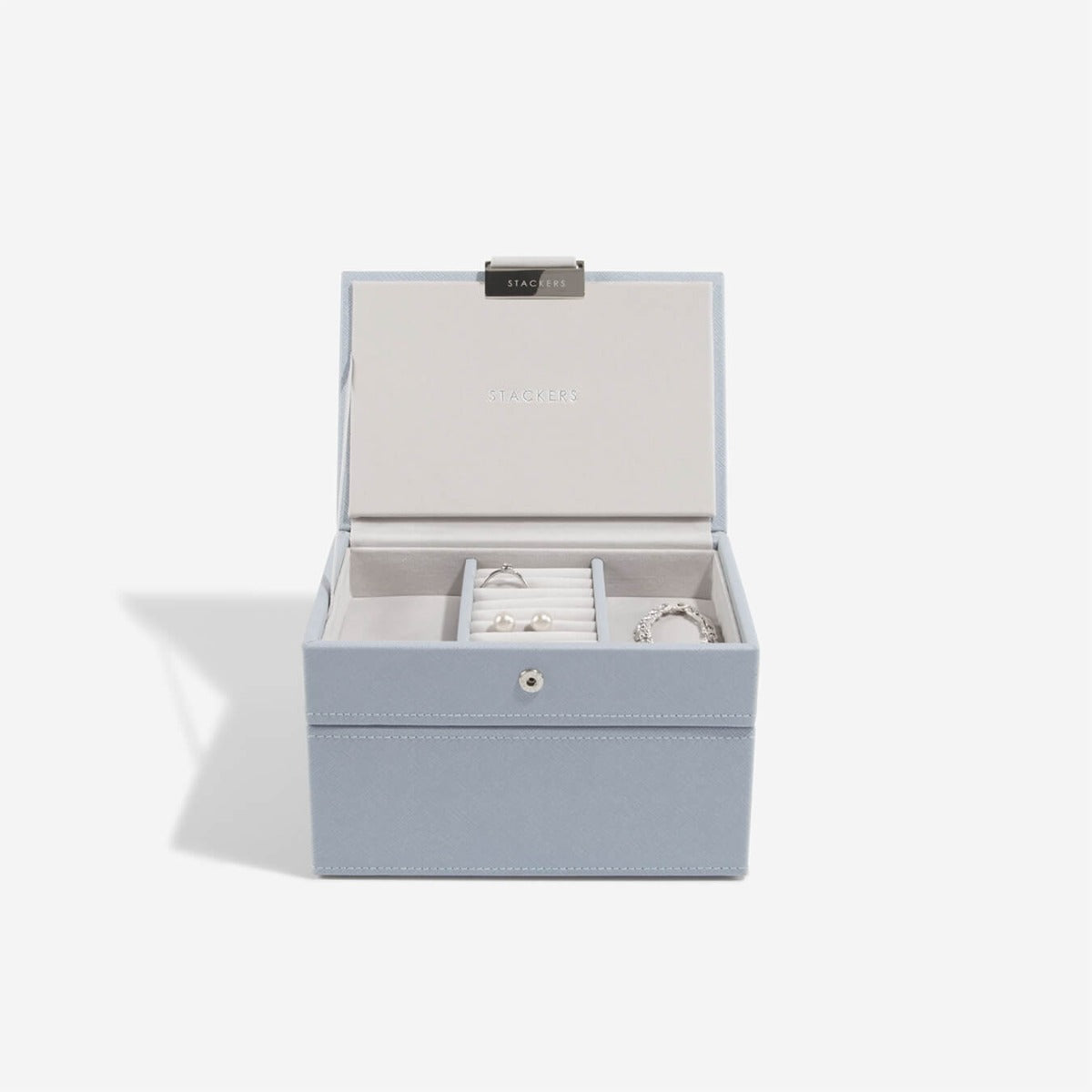 Mini 2-in-1 Jewellery Box Set - Dusky Blue – Stackers Singapore